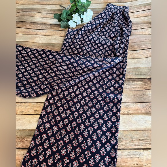Band of Gypsies | Pants & Jumpsuits | Band Of Gypsies Navy Print Wide ...